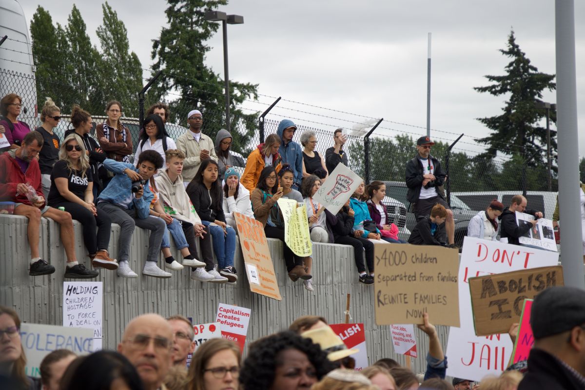 Thousands Protest Immigration Policy at SeaTac's Federal Prison ...