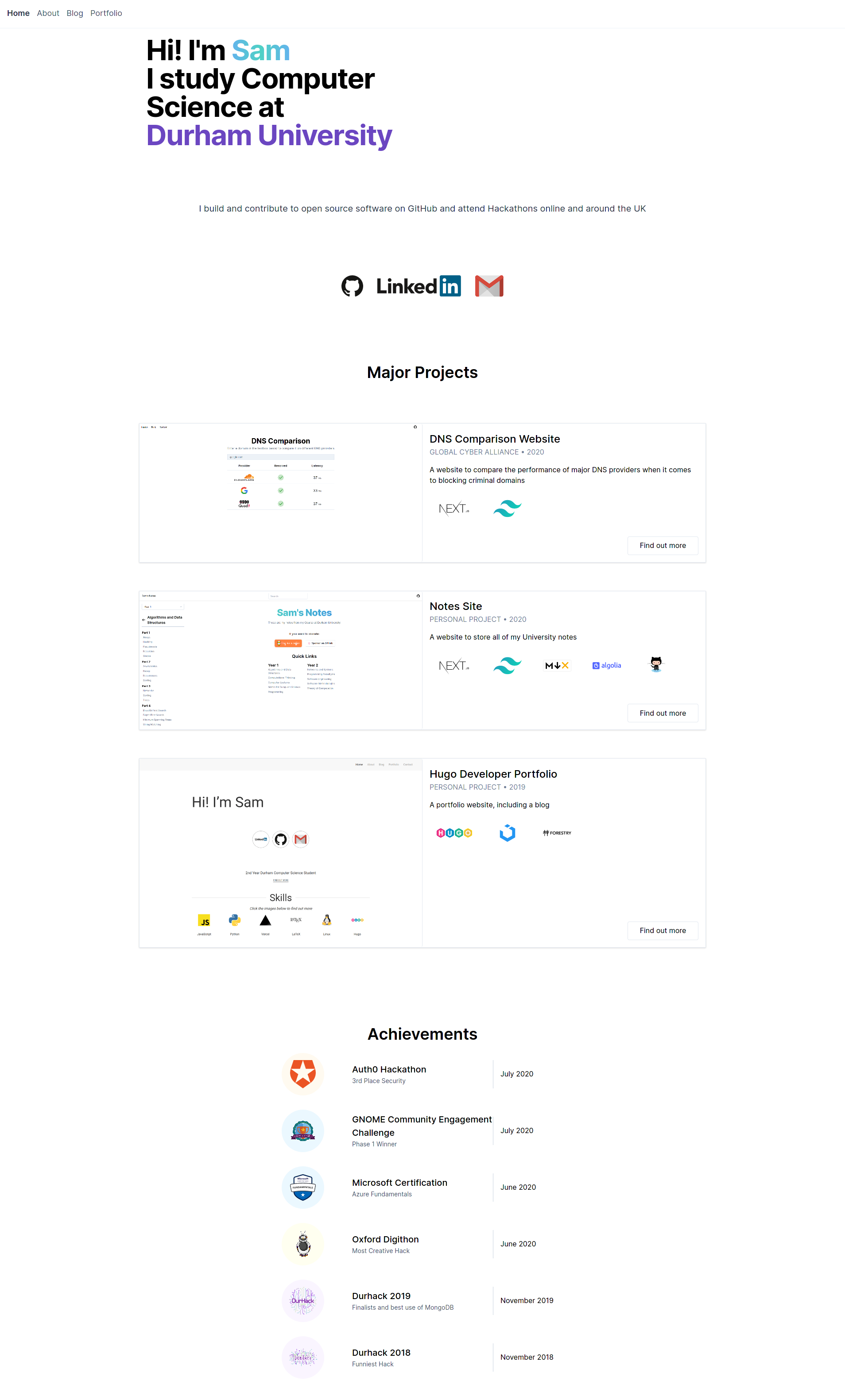 GitHub - samrobbins85/tailwind-developer-website: A new Hugo developer ...
