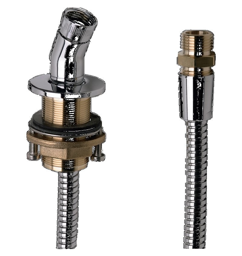 HANSGROHE DOUCHEHOUDER VOOR BAD + SLANG 2M CHROOM - sanicomfort.be