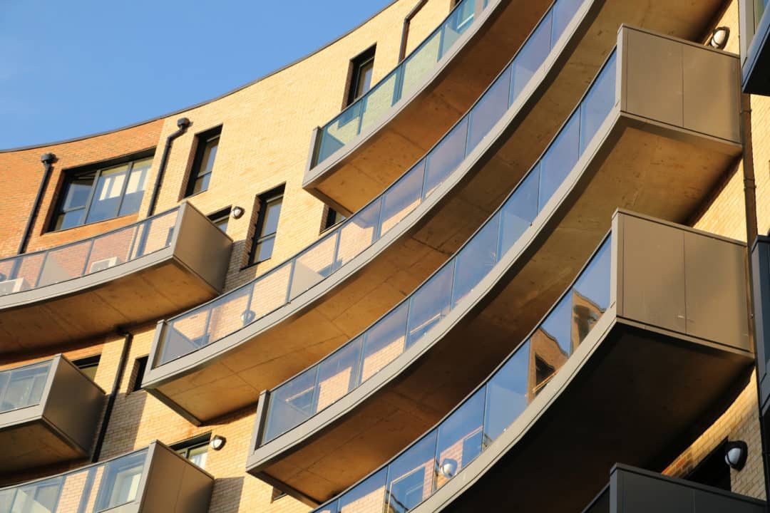 Glazed balcony balustrades to London Apartments | Sapphire Balconies