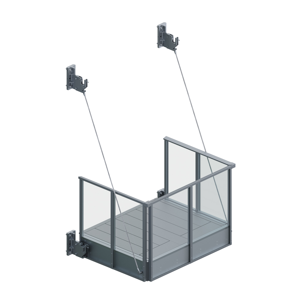 Clip-On Balcony System with Full Height Tie Rods | 3D Model