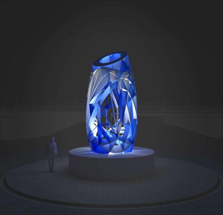 'Poly,' a 20-Foot-Tall Sculpture, Was Just Installed at the 14th Street ...