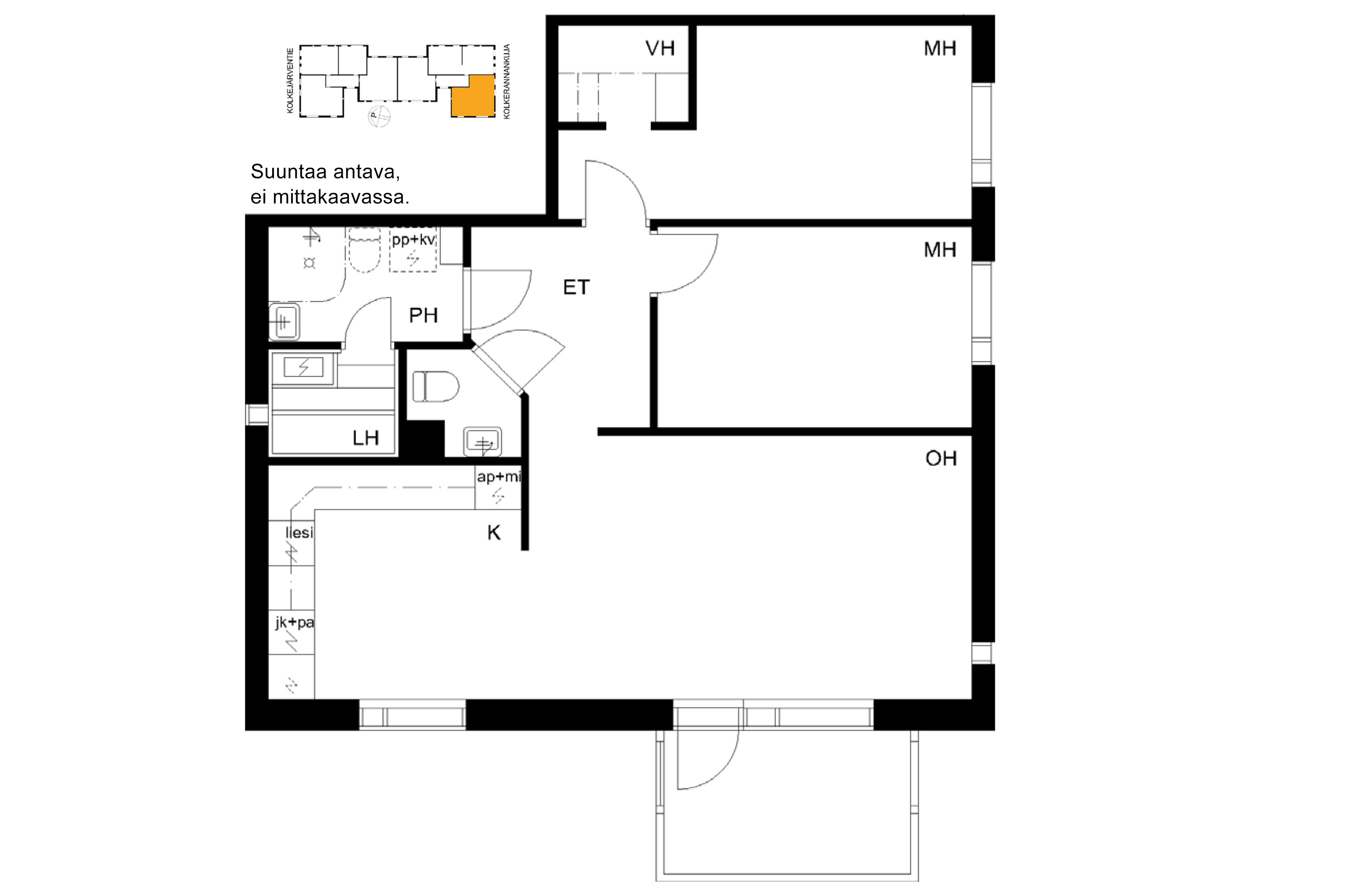 Vuokra-asunto, 3h+k+s, 72,5 m², Linnustajantie 17, Lippajärvi, Espoo