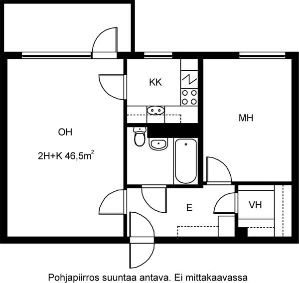 Vuokra-asunto, 2h+kk, 46,5 m², Otavantie 18, Metsola, Vantaa