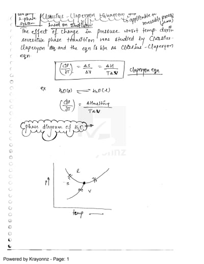 Ehrenfest Equation