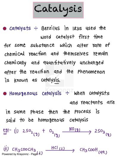 Example Of Homogeneous Catalysis