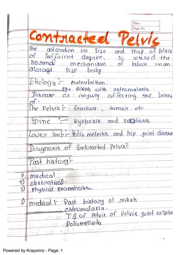 Contracted Pelvis Diagnosis
