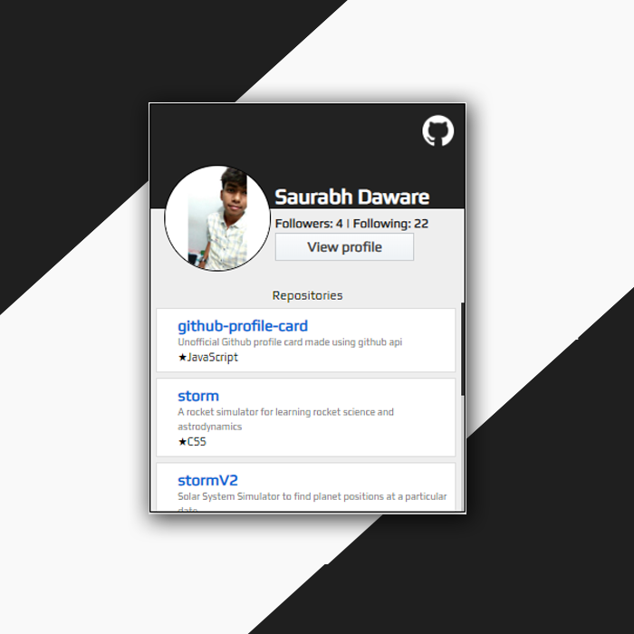 Github Profile Card Generator