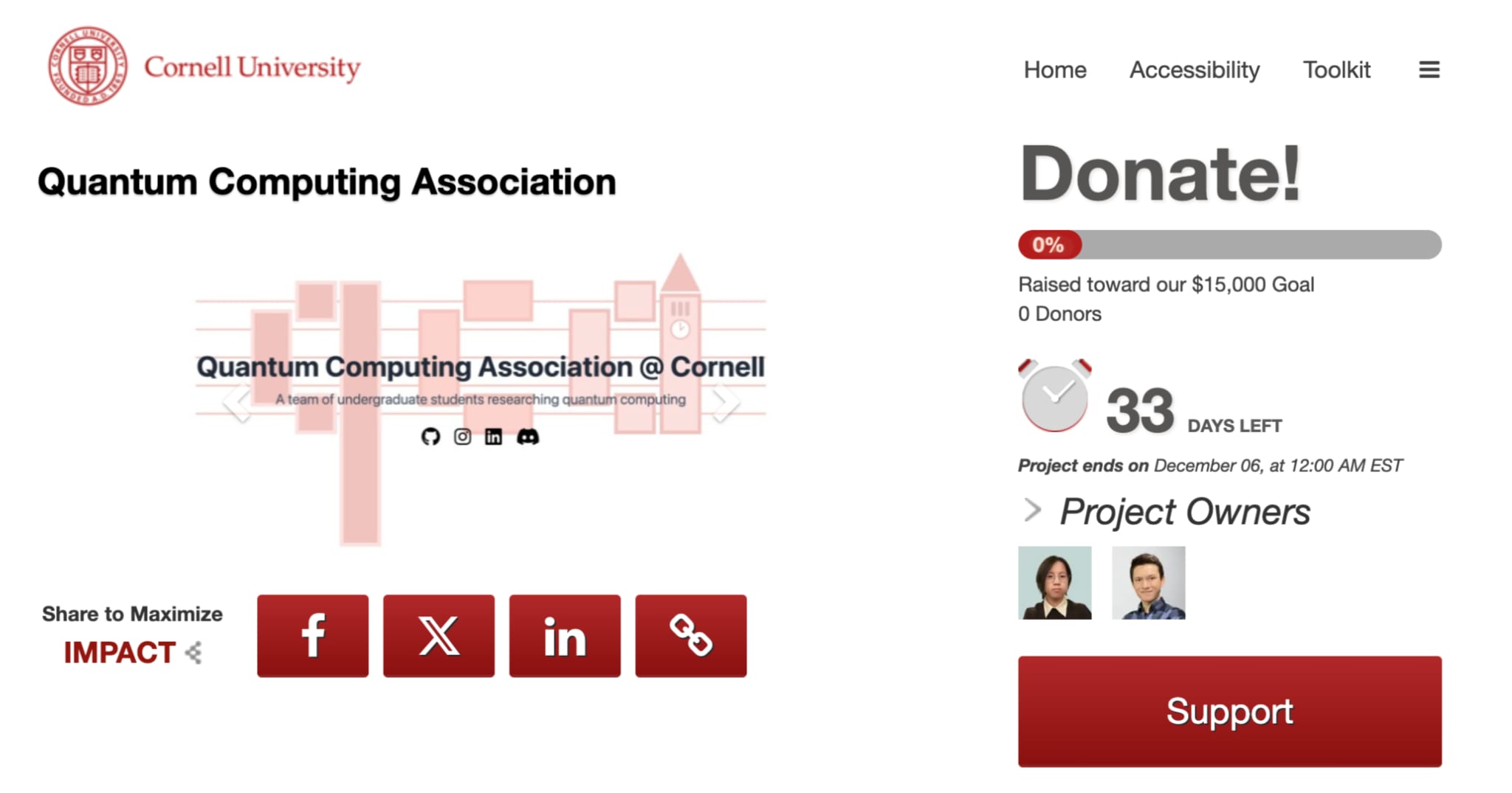Cornell University | Quantum Computing Association | Updates