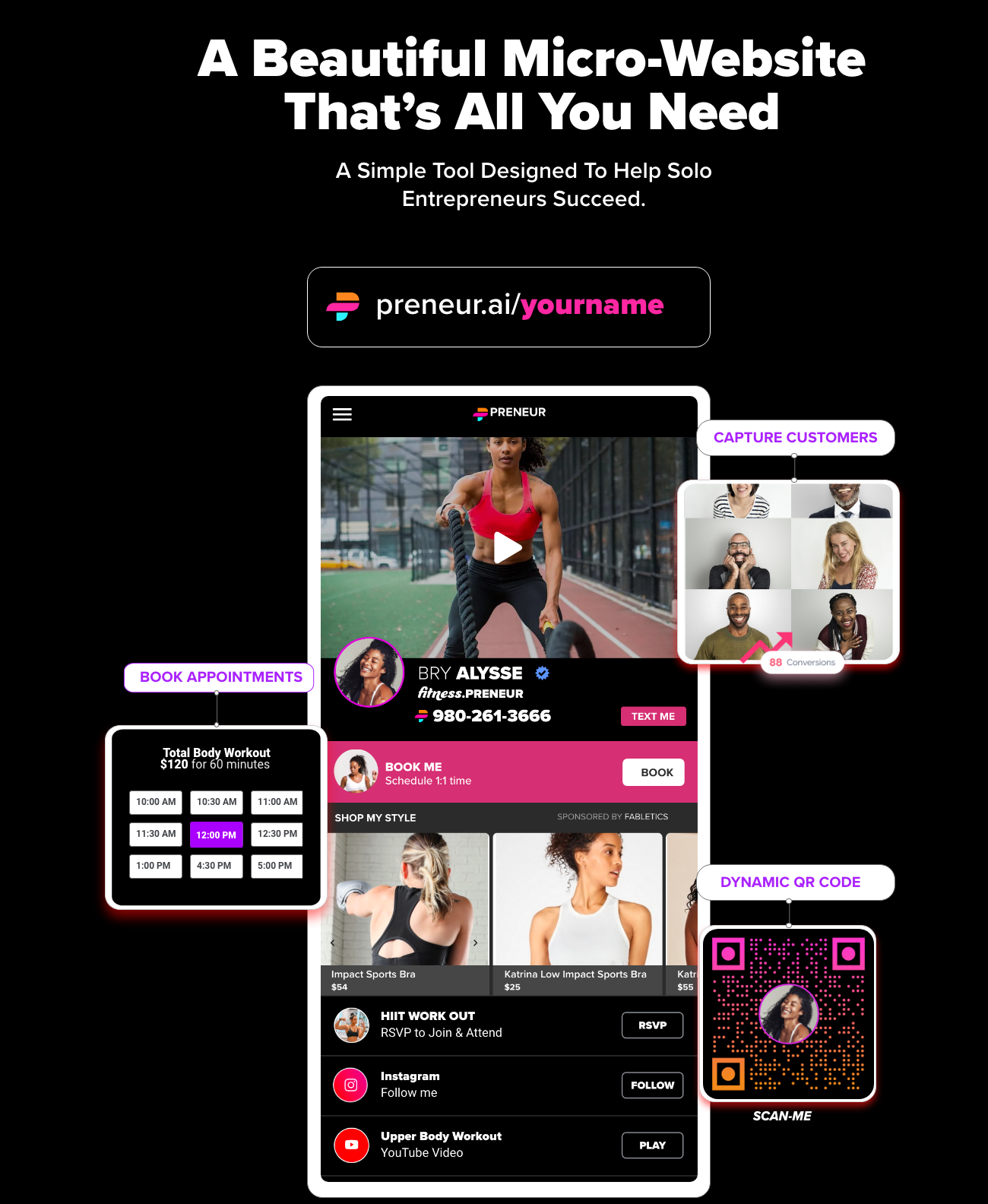 Preneur - All-in-one platform - Promote, capture & sell.