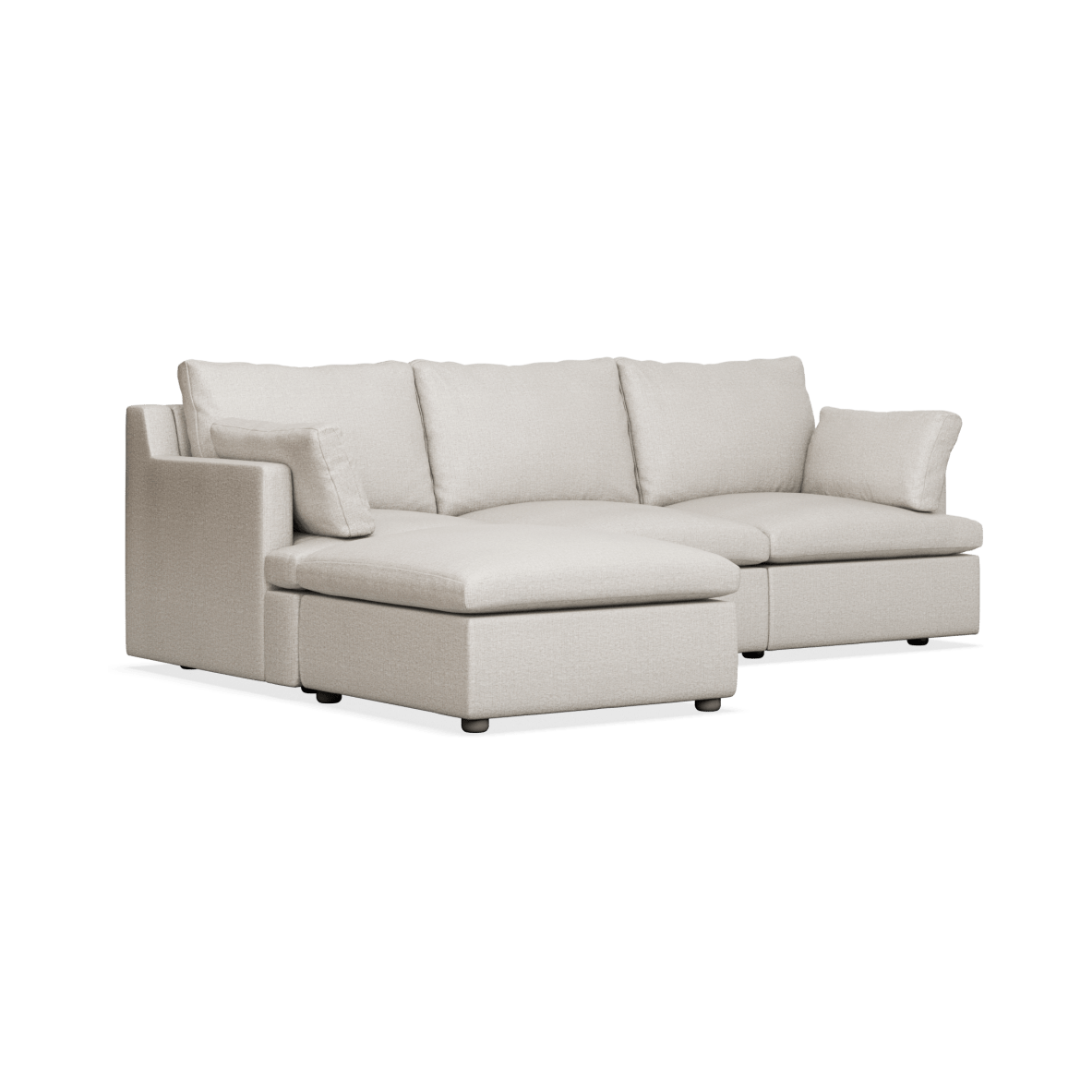 Siena Left Hand Chaise Sofa, Sand Beige, Smooth Weave | Scooch Living