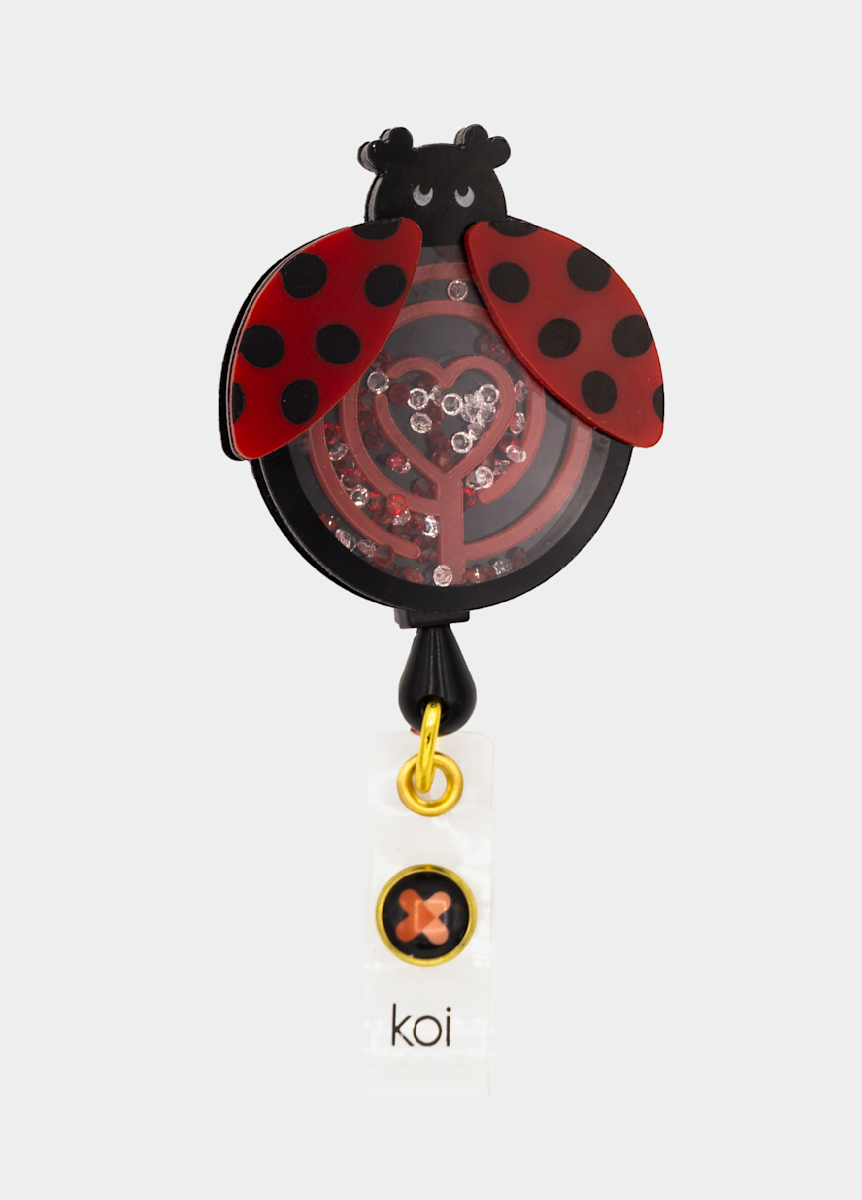 Koi Basics Koi Artist Series Ladybug Maze Badge Reel | Scrubs & Beyond