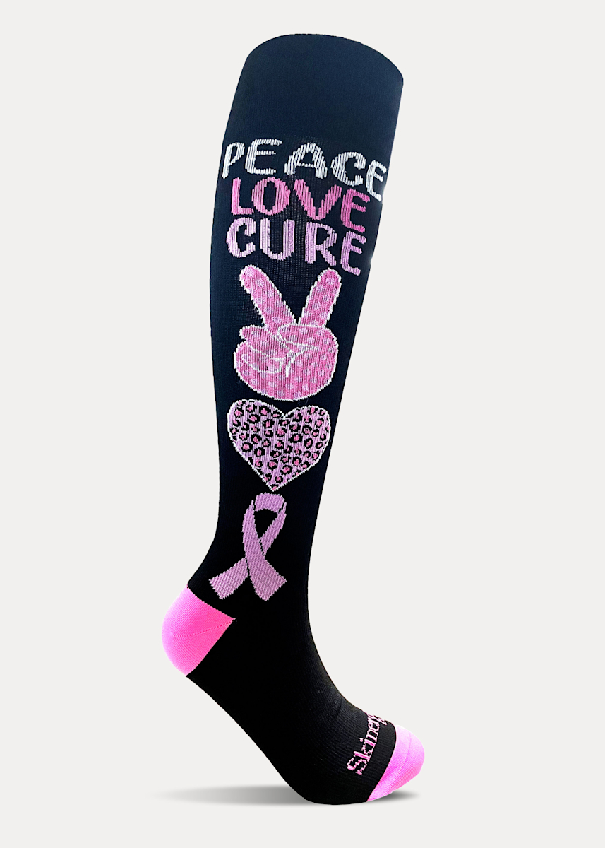 Skinergy Skinergy Peace, Love, Cure Compression Sock | Scrubs & Beyond