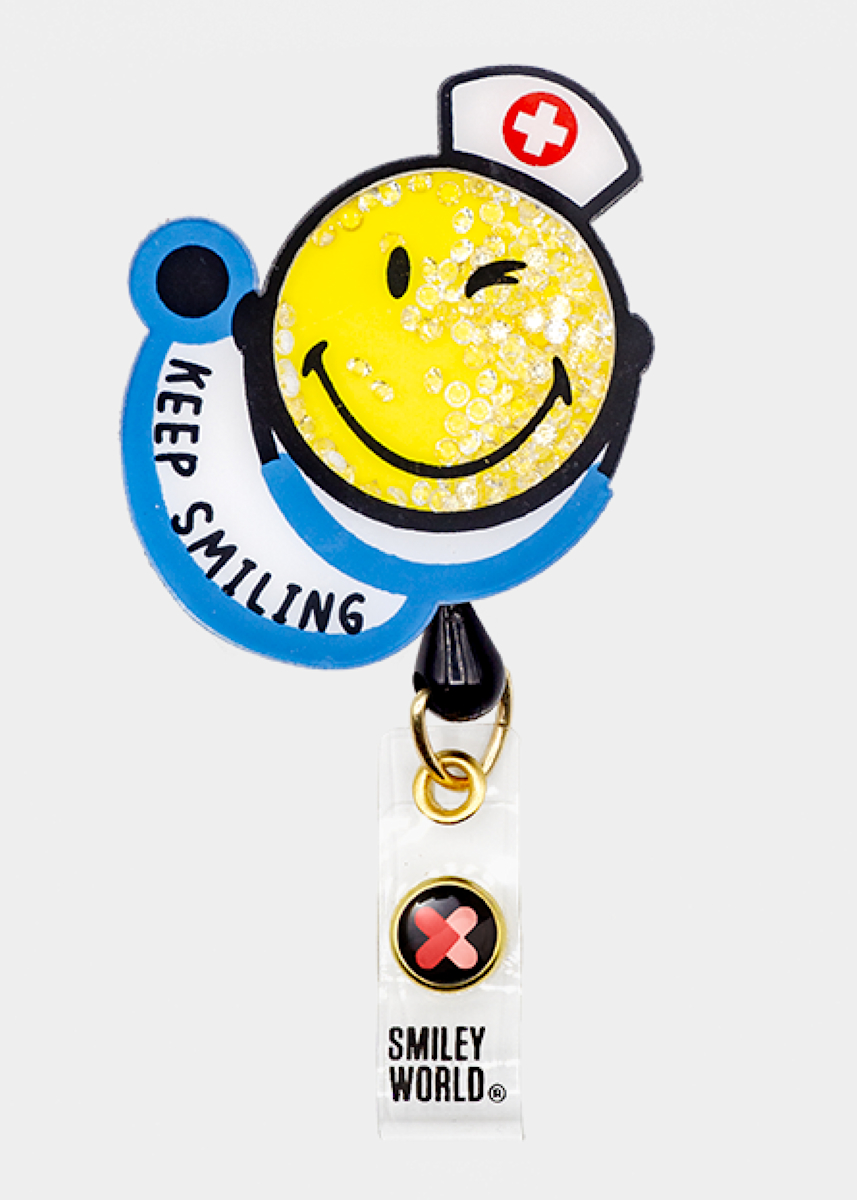 Smiley World Koi Smiley World Keep Smiling Badge Reel | Scrubs & Beyond