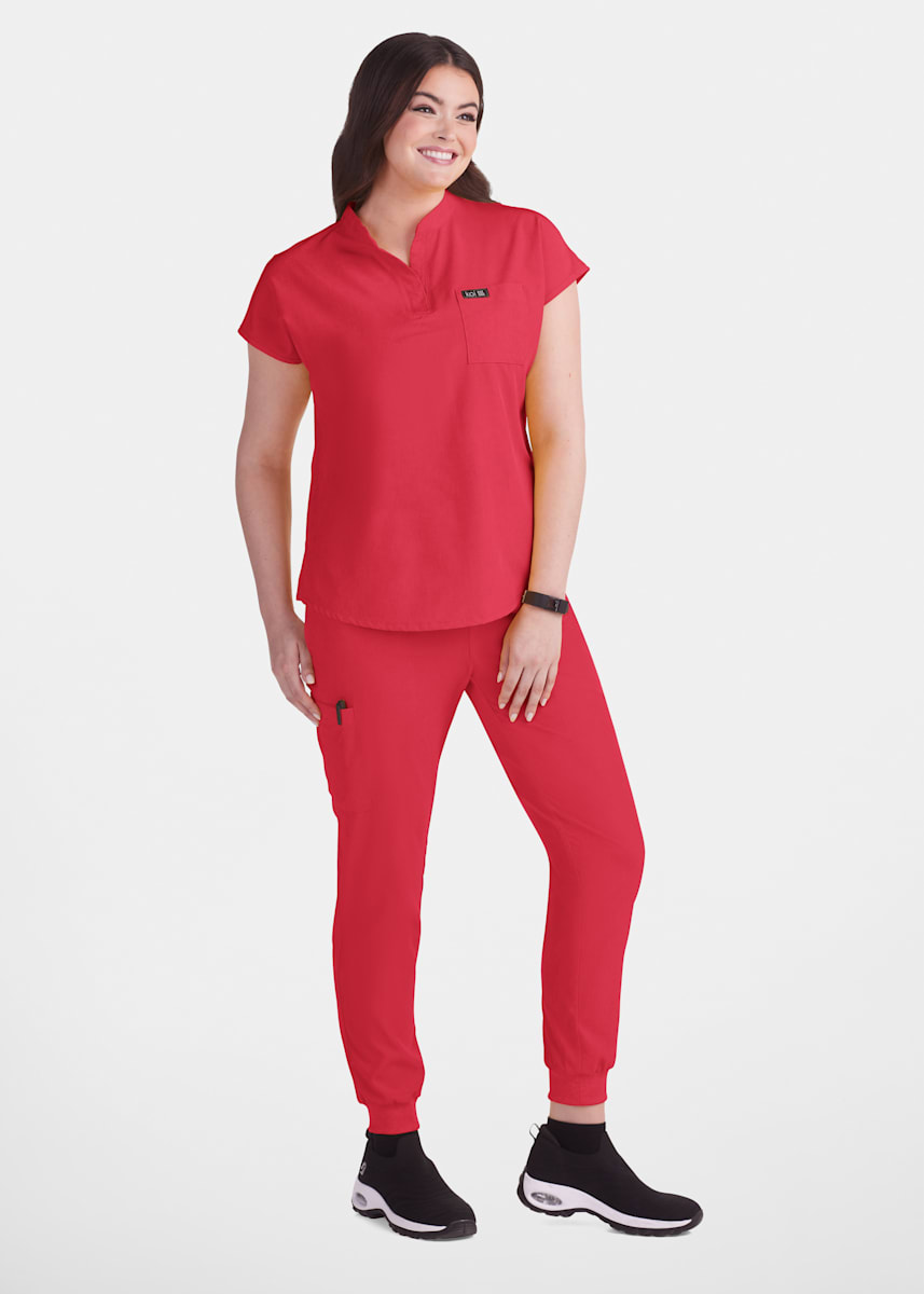 Ari 1-Pocket Mandarin Collar Scrub Top | Scrubs & Beyond