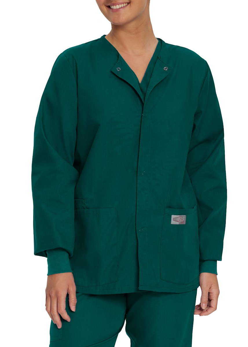 Unisex Warm Up Jacket w/ Knit Cuffs | Scrubs & Beyond