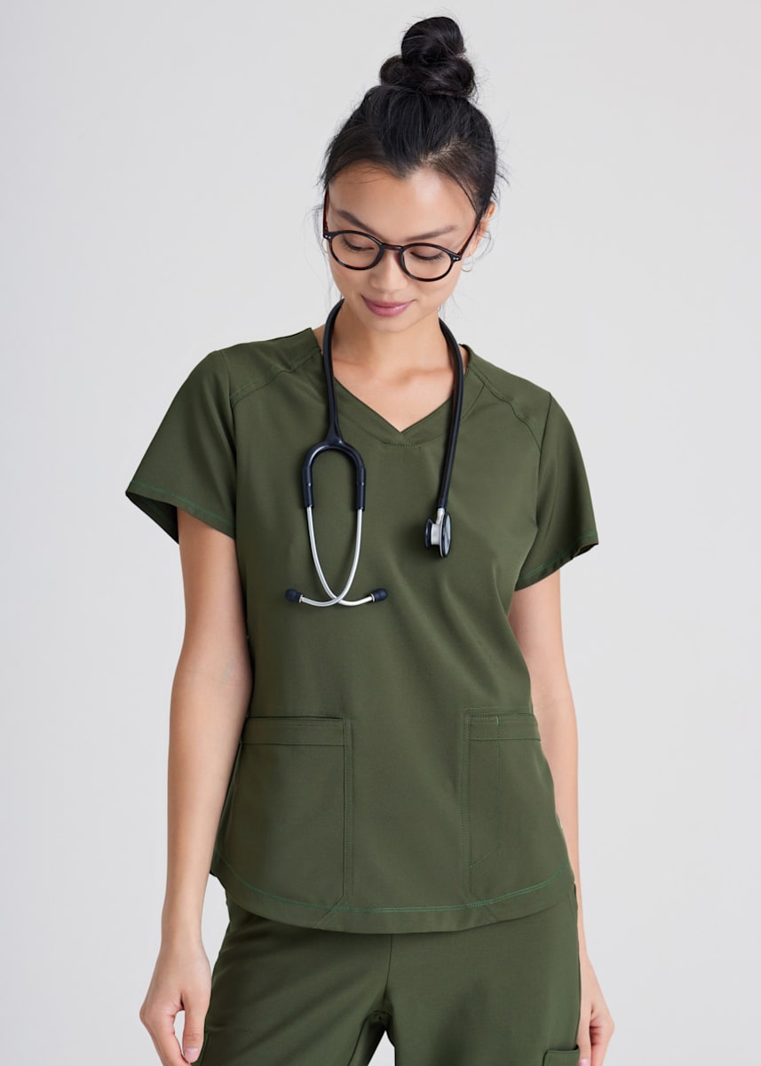 Rhythm 2-Pocket V-Neck Scrub Top | Scrubs & Beyond