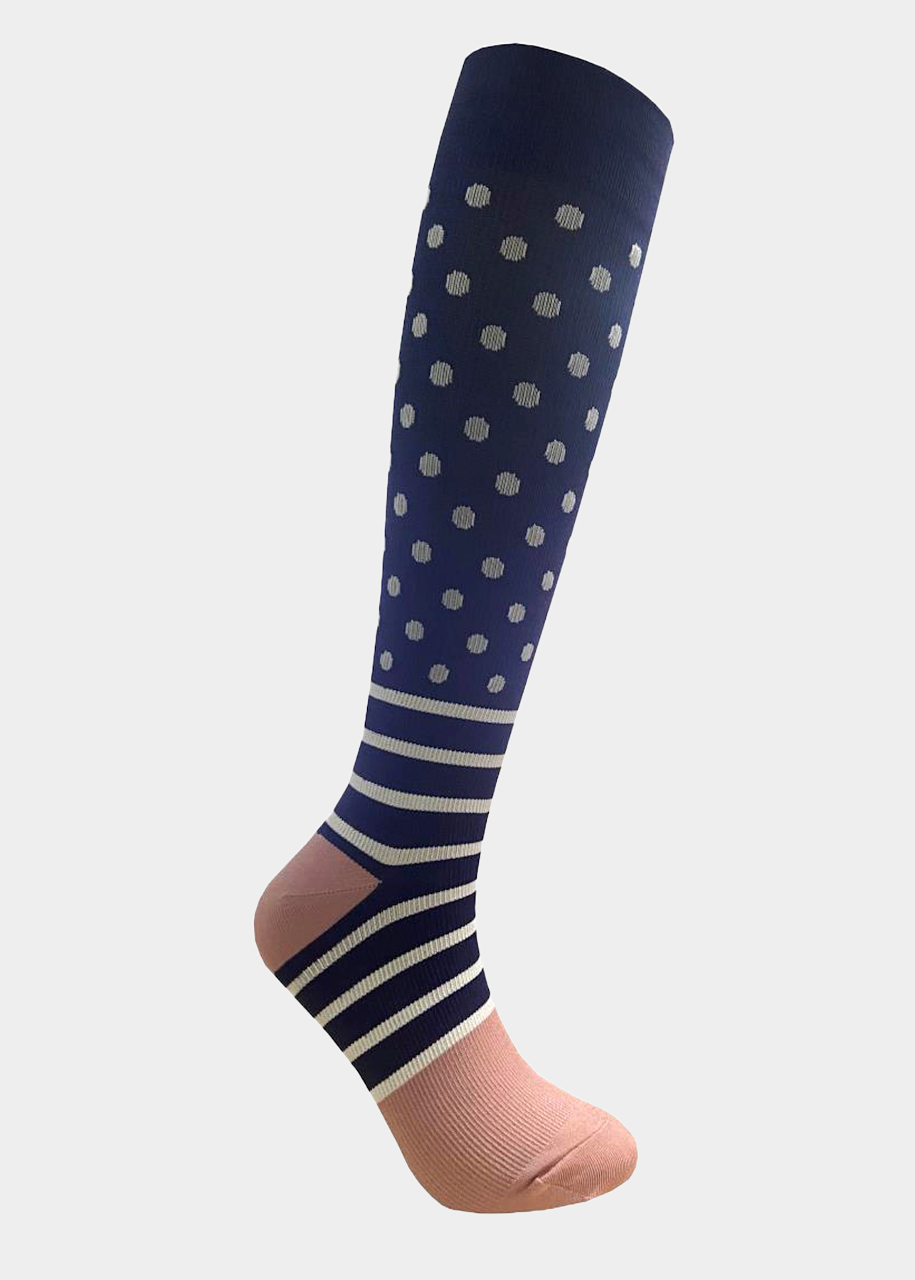 Dot and Stripe Print Compression Socks | Scrubs & Beyond