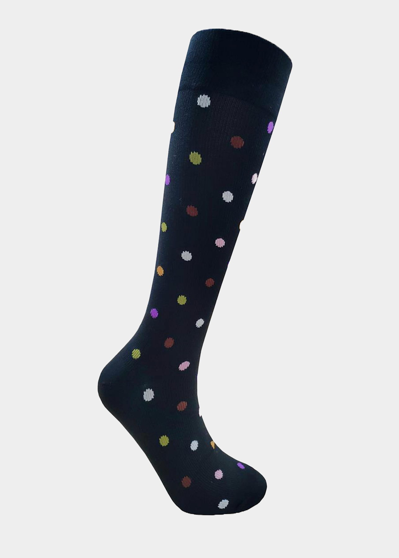 Multi Color Dots Print Compression Socks | Scrubs & Beyond