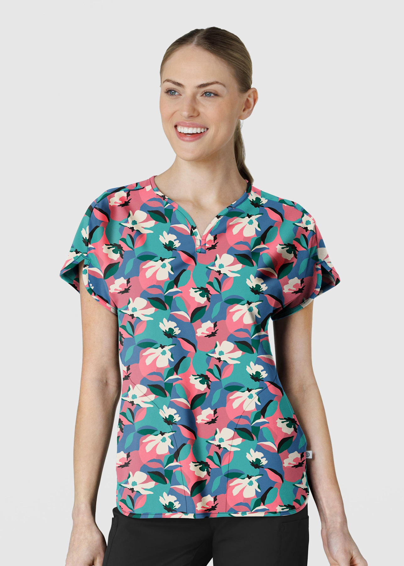 Wink Wink Oceanic Odyssey Dolman Sleeve Print Scrub Top | Scrubs & Beyond