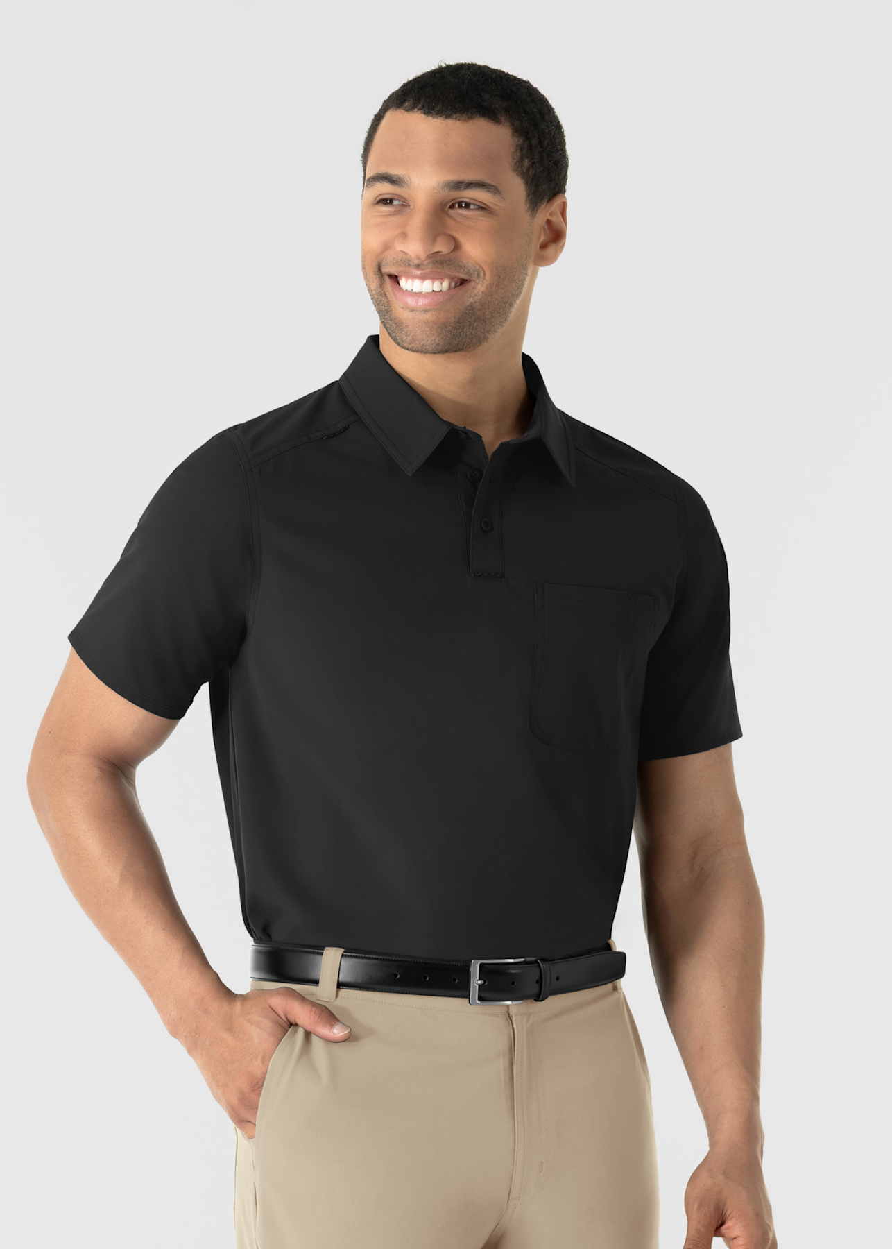 Wink Nurtur Wink Nurtur Chest-Pocket Men's Scrub Polo with Eyeglass ...