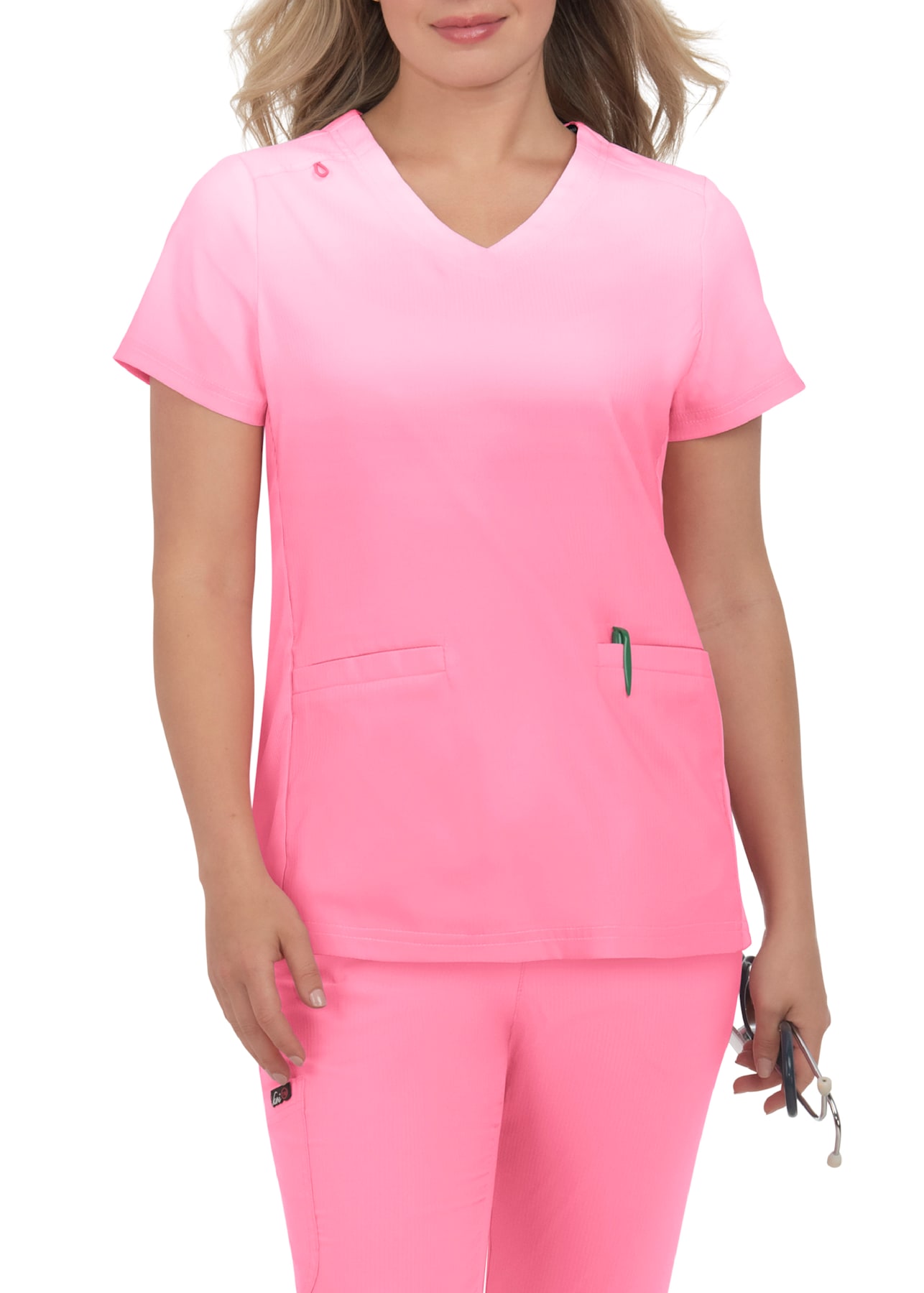 Reclaim Ombre Print 2-Pocket V-Neck Scrub Top | Scrubs & Beyond