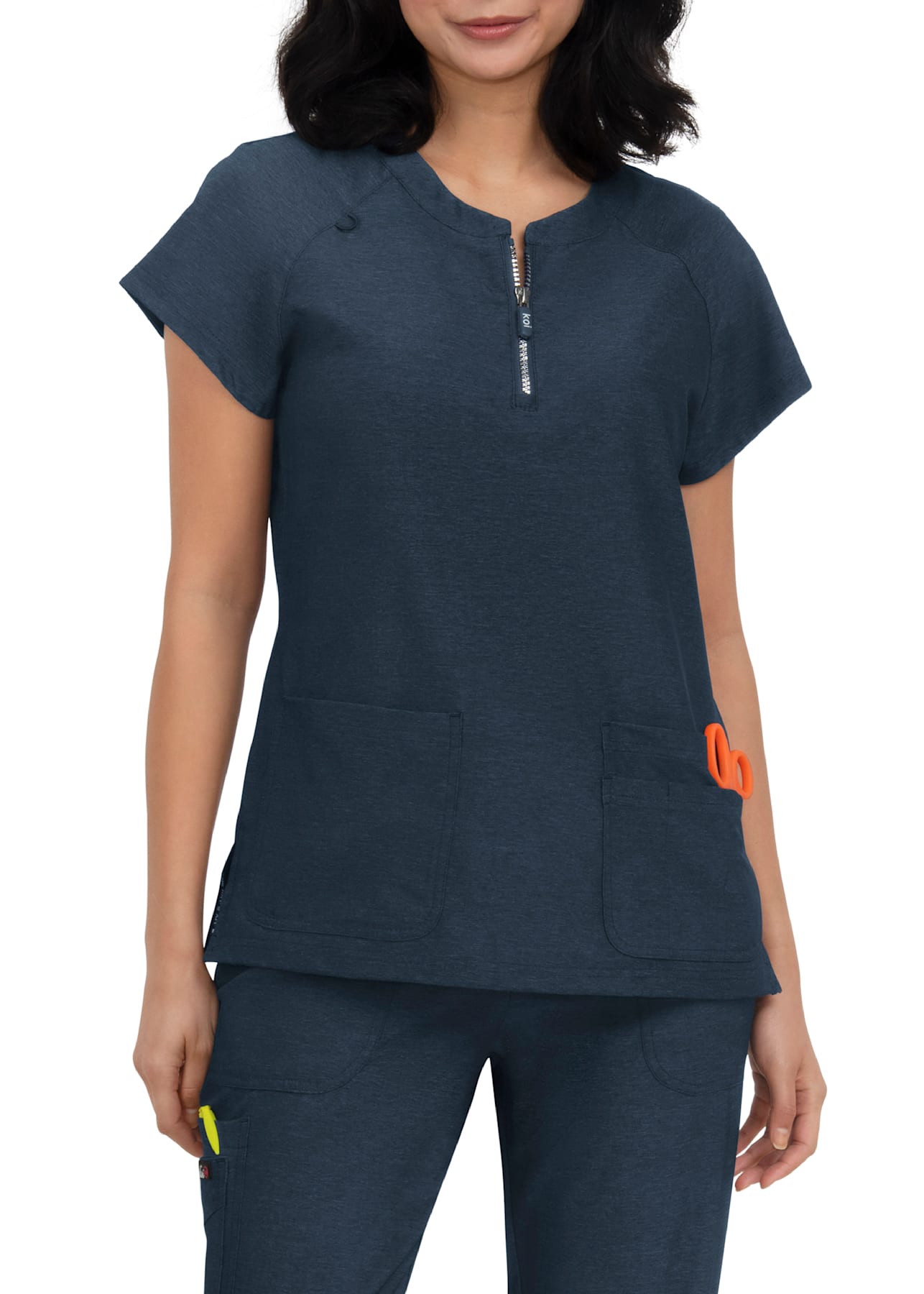 Liliana 3-Pocket Zip-Neck Scrub Top | Scrubs & Beyond
