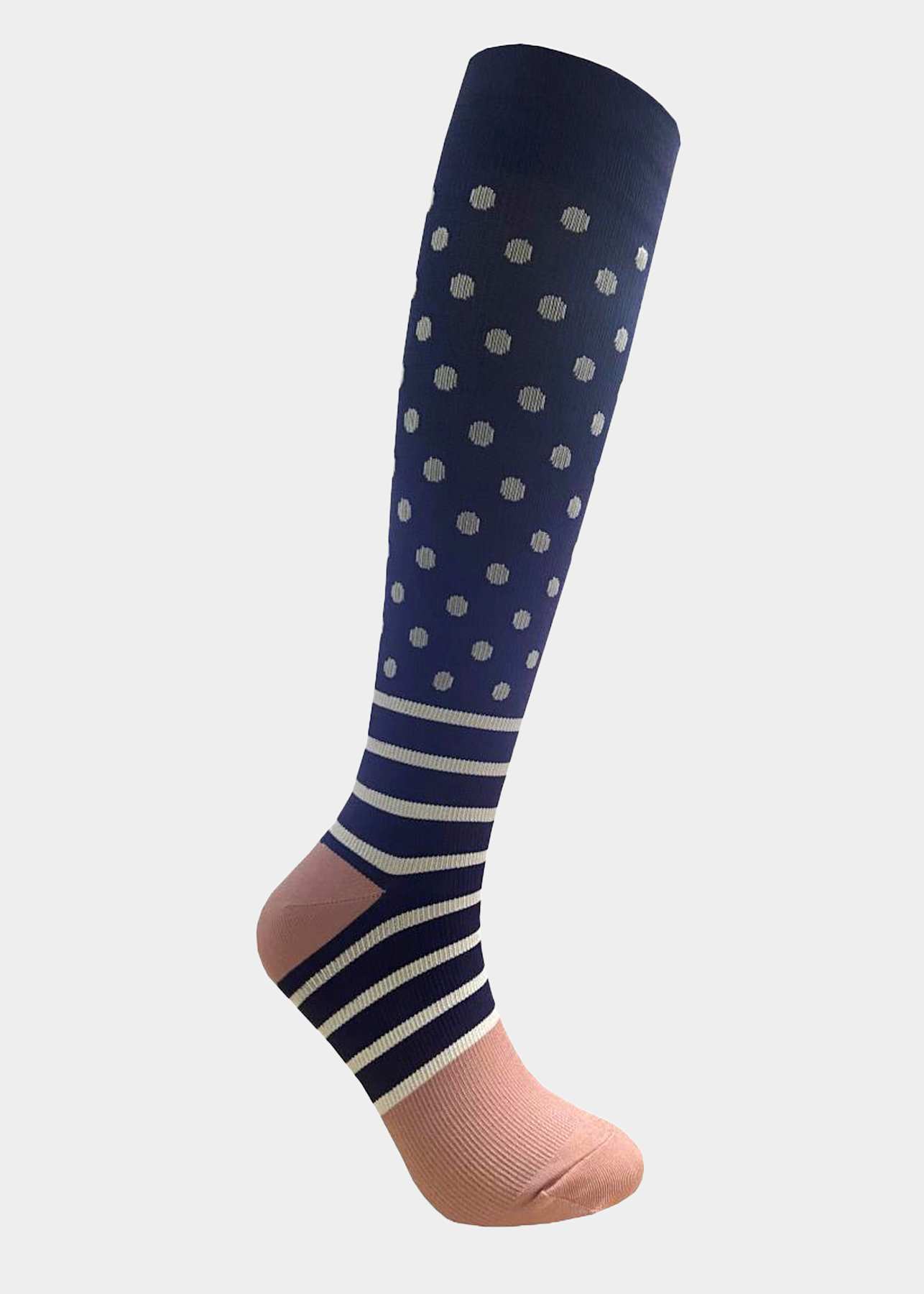 Dot and Stripe Print Compression Socks | Scrubs & Beyond