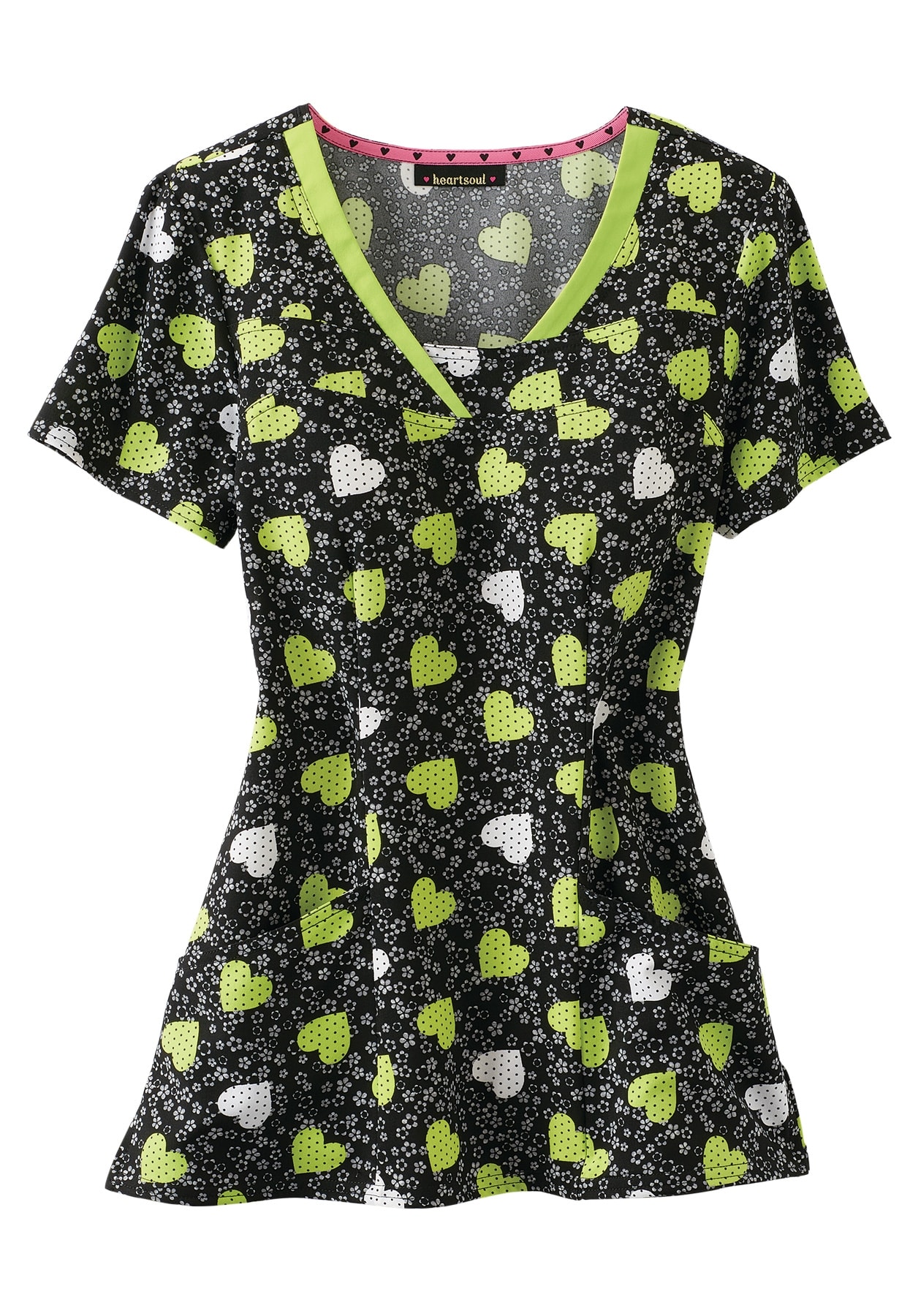 Heartsoul Young Love Lime Dream Print Scrub Tops | Scrubs & Beyond ...