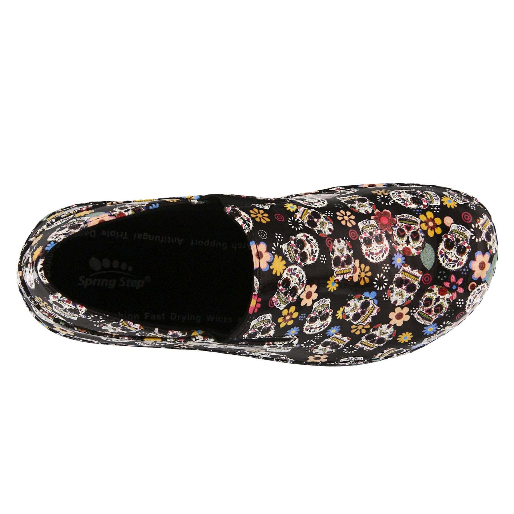 Spring Step Professional Ferrara Small Sugar Skull Slip-On Nursing Shoe ...