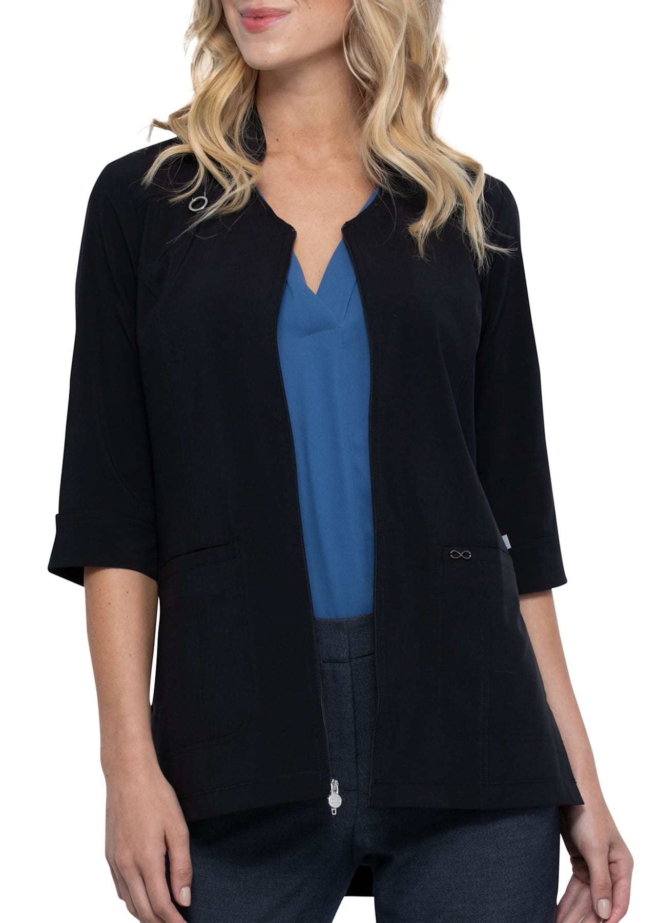Infinity By Cherokee Zip Front Lab Coat | Scrubs & Beyond