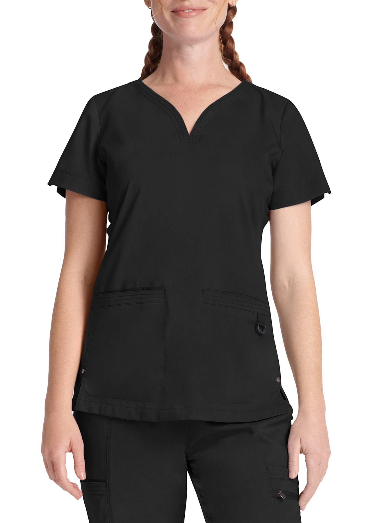 Jean 3-Pocket Jewel Neck Scrub Top | Scrubs & Beyond