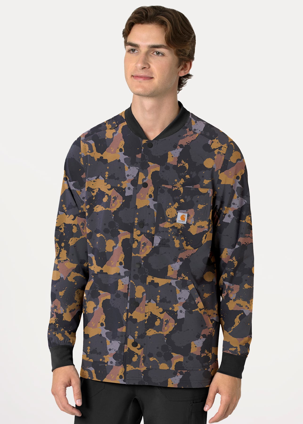 Carhartt Cross-flex Carhartt Cross-Flex Men's 4-Pocket Snap Front Print ...