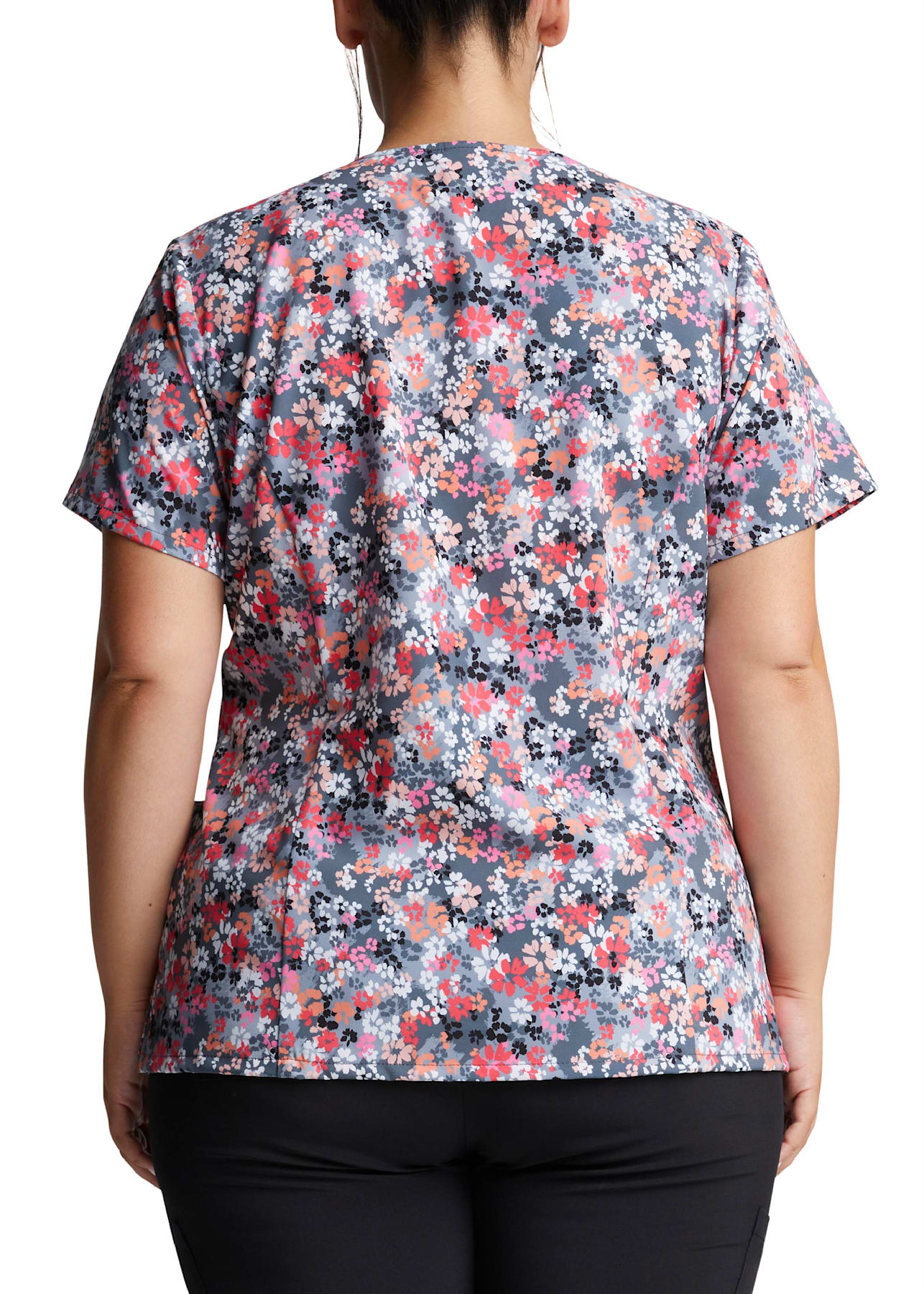 Dickies EDS Daisy Duty Floral Print V-Neck Scrub Top| Scrubs & Beyond ...
