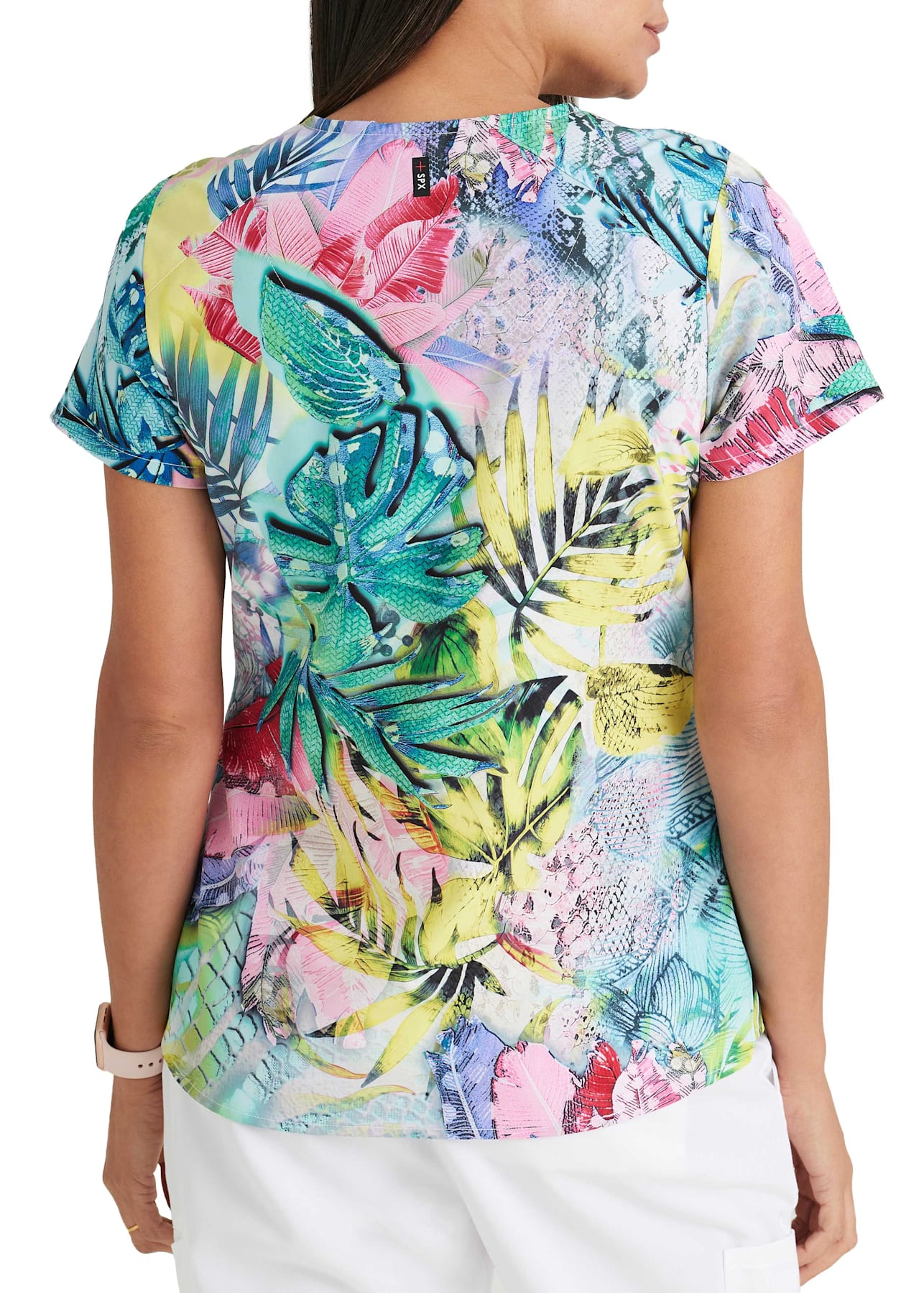Ella Caribbean Magic V-Neck Print Top | Scrubs & Beyond