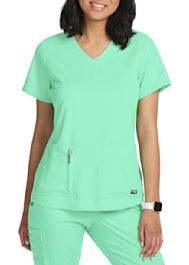 Grey's Anatomy Spandex Stretch V-Neck 4 Pocket Scrubs Tops | Scrubs ...