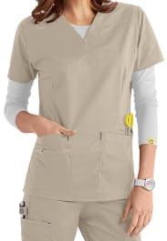 WonderFlex Verity Stretch V-Neck Scrub Tops | Scrubs & Beyond