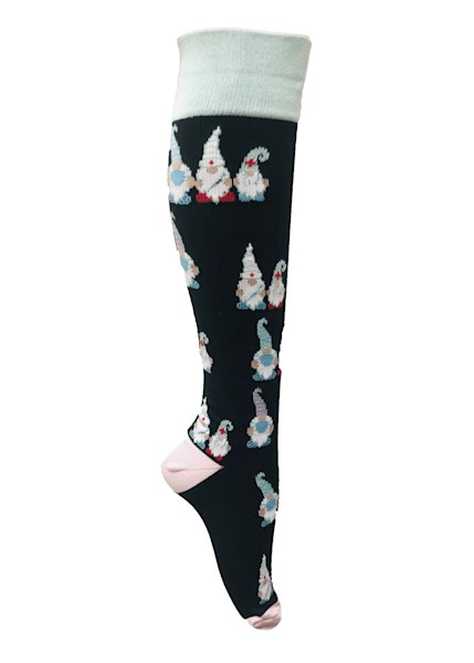 Skinergy Gnomes Print Compression Sock | Scrubs & Beyond | Scrubs & Beyond