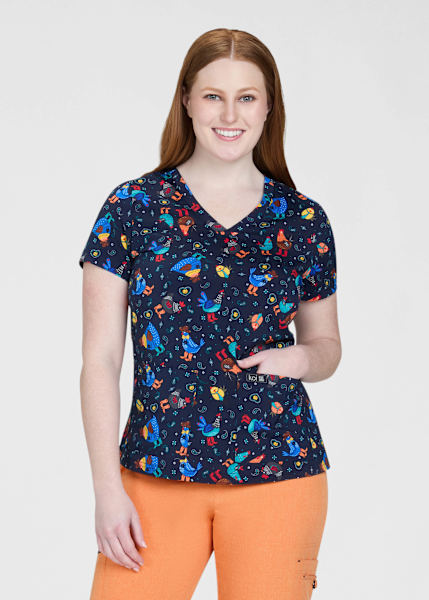 Printed Scrub Tops for Women | Scrubs & Beyond