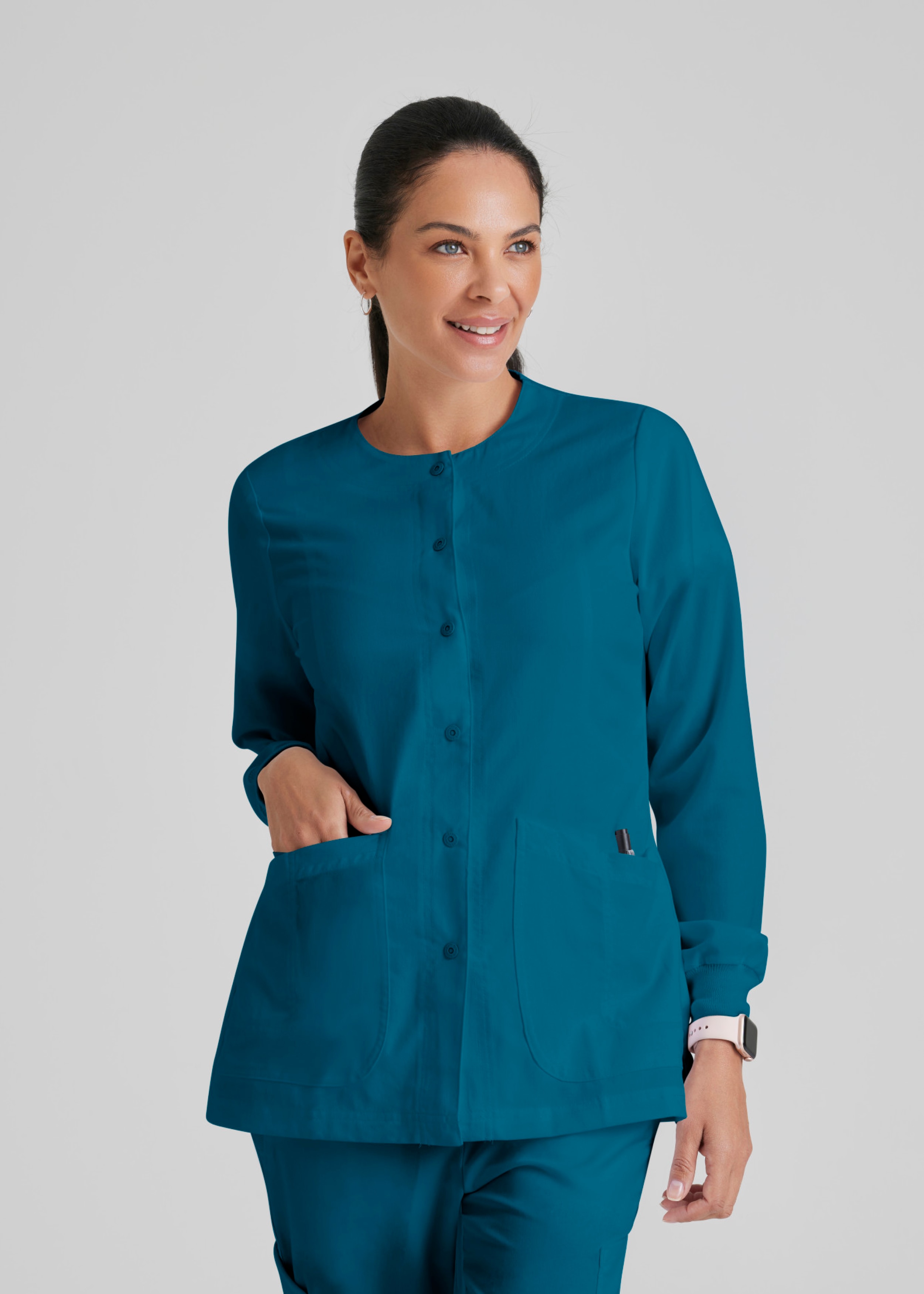 Grey's Anatomy 4 Pocket Snap Front Scrub Jackets | Scrubs & Beyond