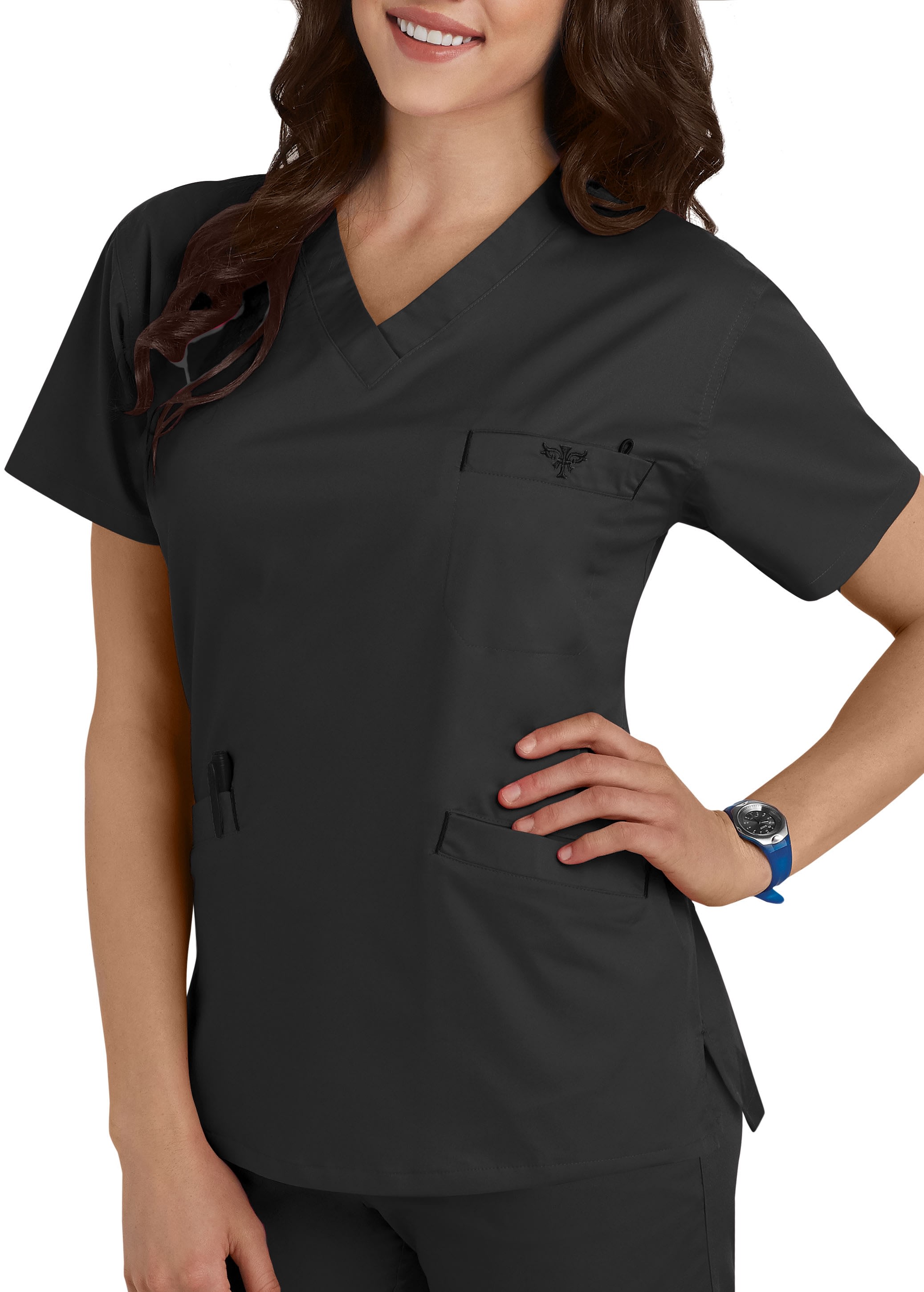 Med Couture Signature Classic V-Neck Scrub Tops | Scrubs & Beyond
