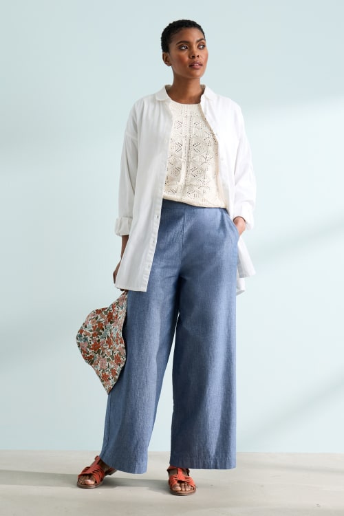 chambray trousers