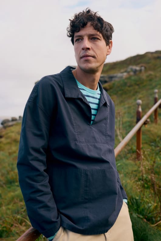 Men's Sidestone Cotton Canvas Smock - Seasalt Cornwall