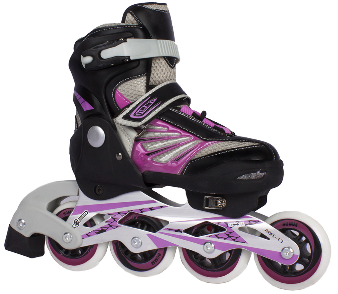 verstellbare Kinder Inliner Inlineskates 31 32 33 34 ABEC 13 rot grün ...