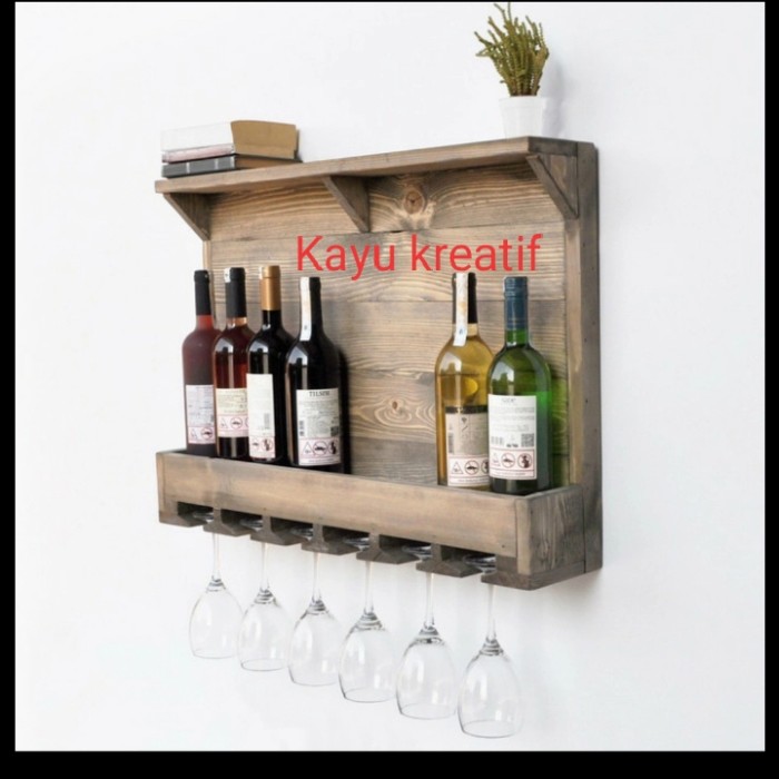 Jual rak botol kitchen set kayu sungkai60x60 (Kode 005)) di Seller PS ...
