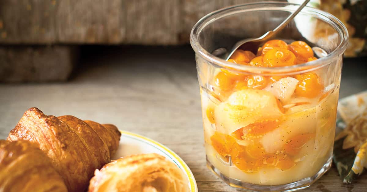 Compote de cerises de terre et de poires au vinaigre balsamique | Zeste