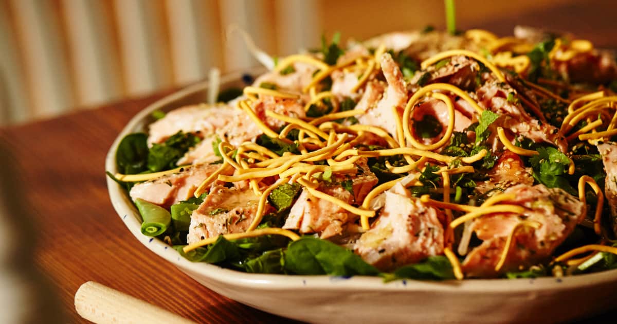 Recette salade-repas aux restants de saumon | Zeste