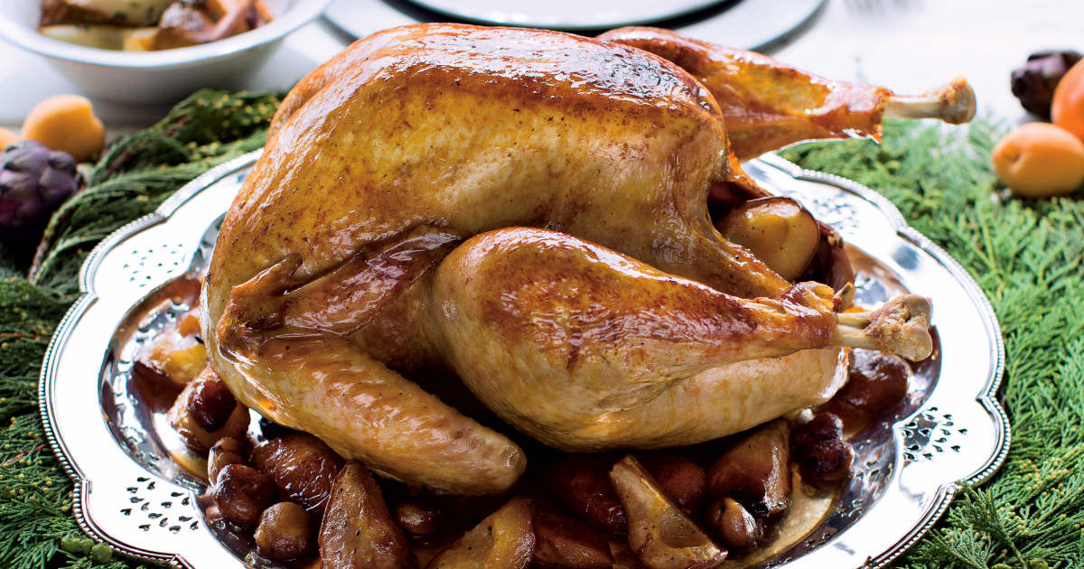 Recette de dinde aux poires et aux marrons | Zeste