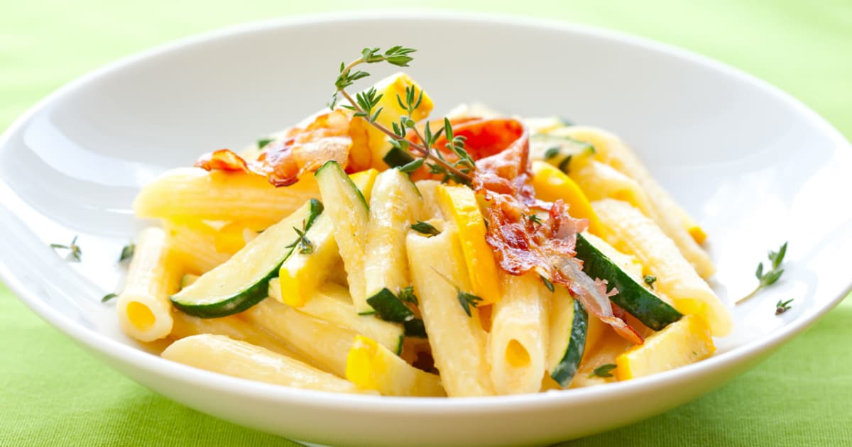 Pâtes fraîches aux courgettes - Glouton