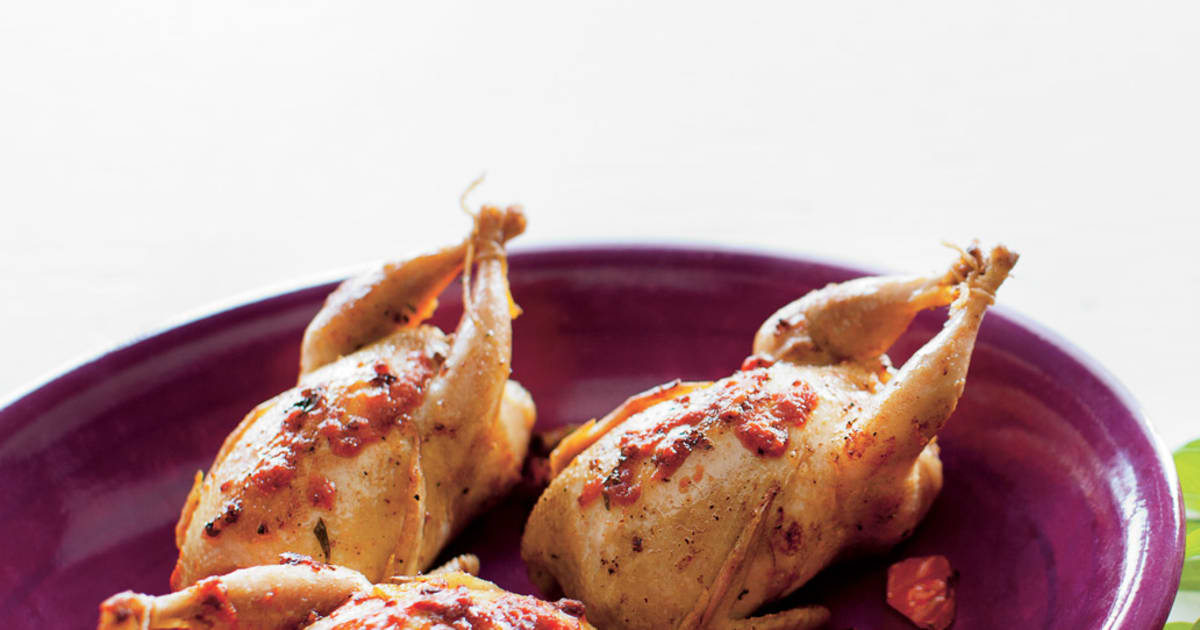 Cailles farcies à la brioche et aux herbes fraîches - Glouton